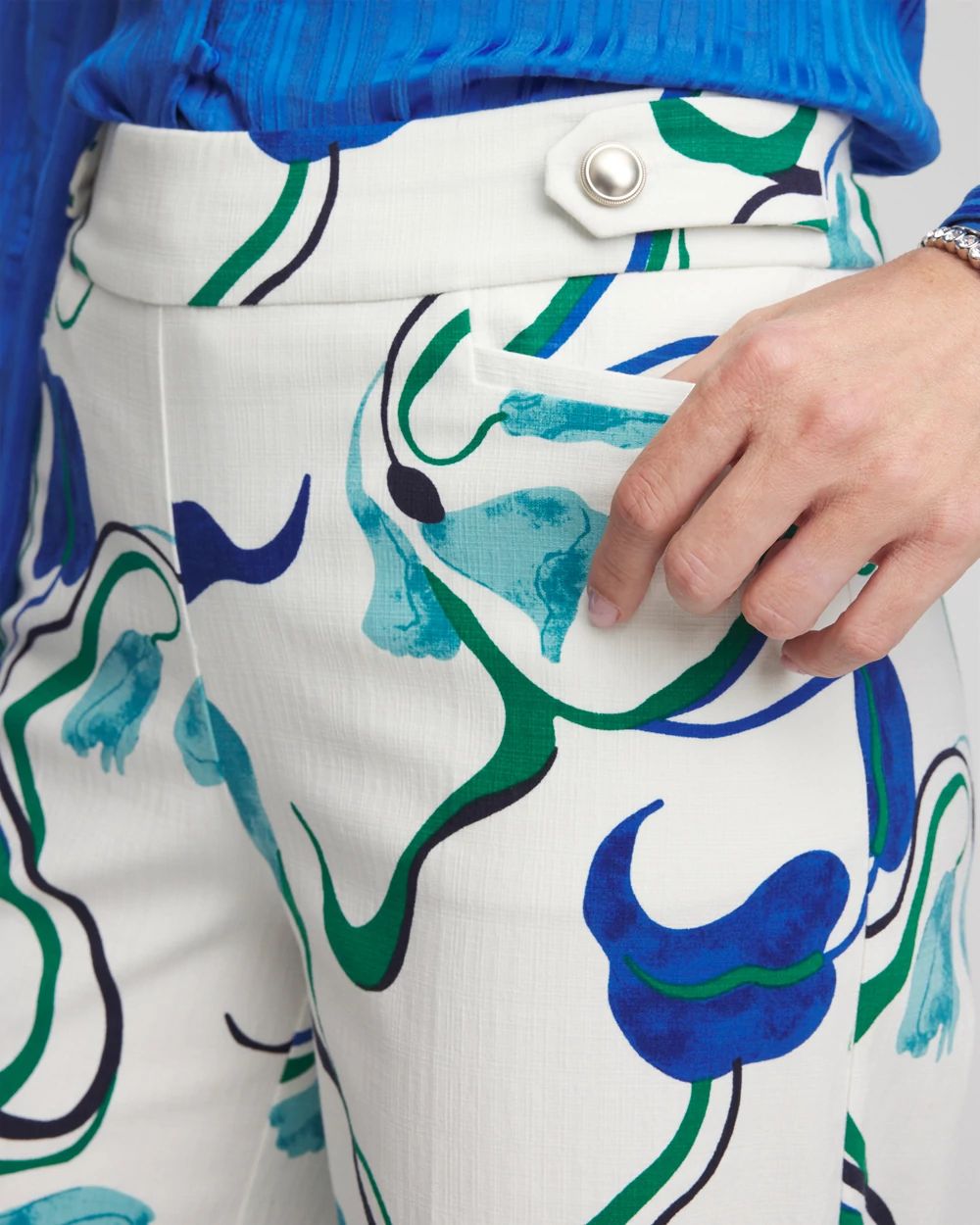 Brigitte™ Floral Wide-Leg Cropped Pants | Chico's